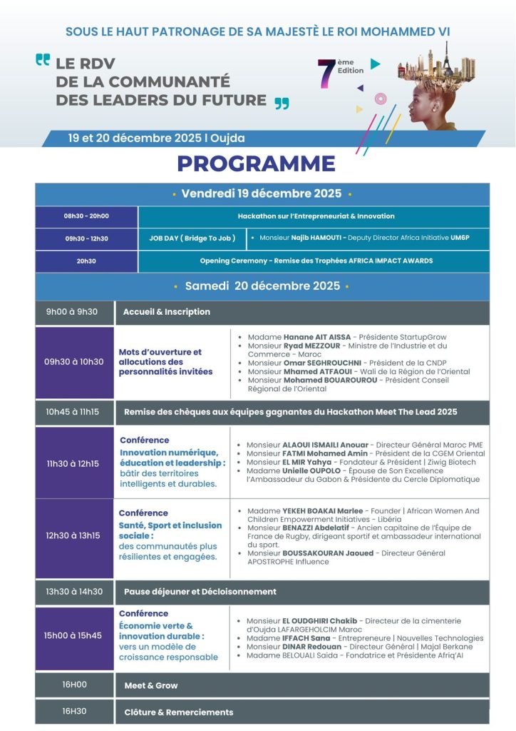 Sous le Haut Patronage de Sa Majesté le Roi Mohammed VI : Oujda ...